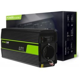GREEN CELL 12V| Voltage Auto Omvormer 12V naar 220V/230V, 300W(continu) zuivere sinus golf